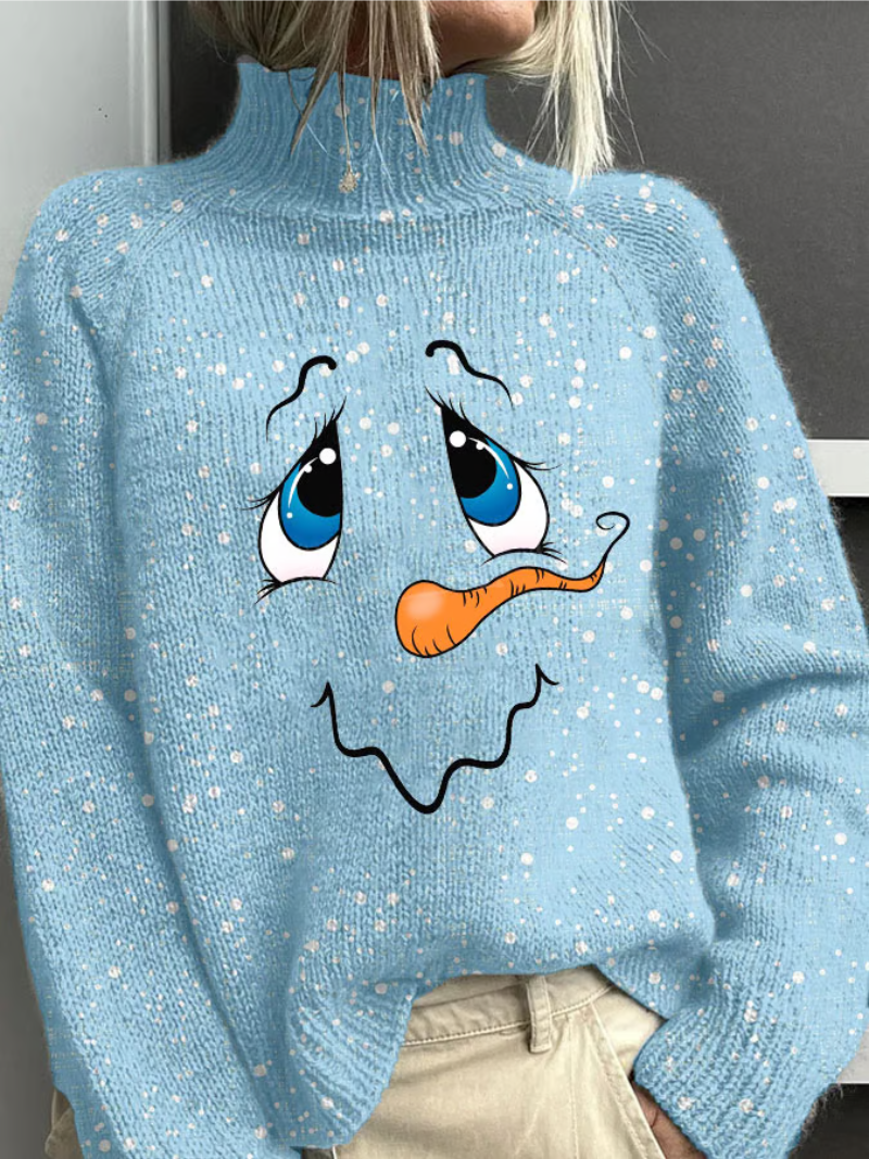 Aimee™ | Snowman Face Graphic Sweater – Hugo Rose Charleston